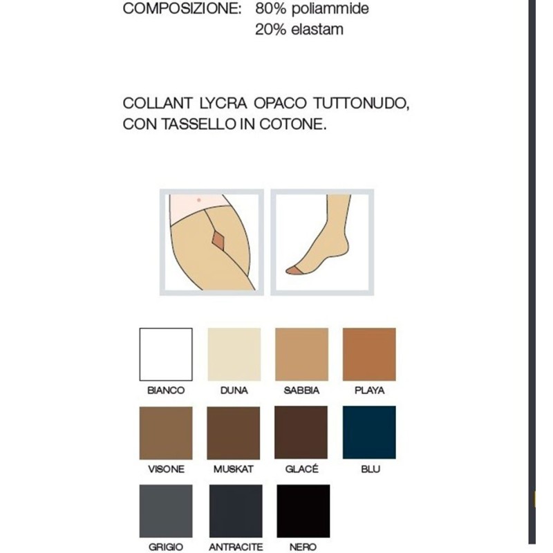 3 Collant donna Silca Lena 20 opaco tutto nudo comfort